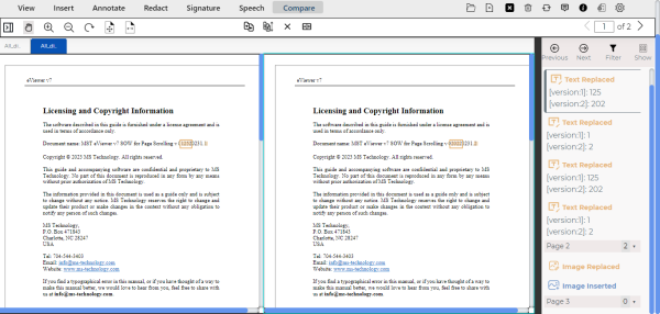 Document Comparison Software | eViewer | MS Technology